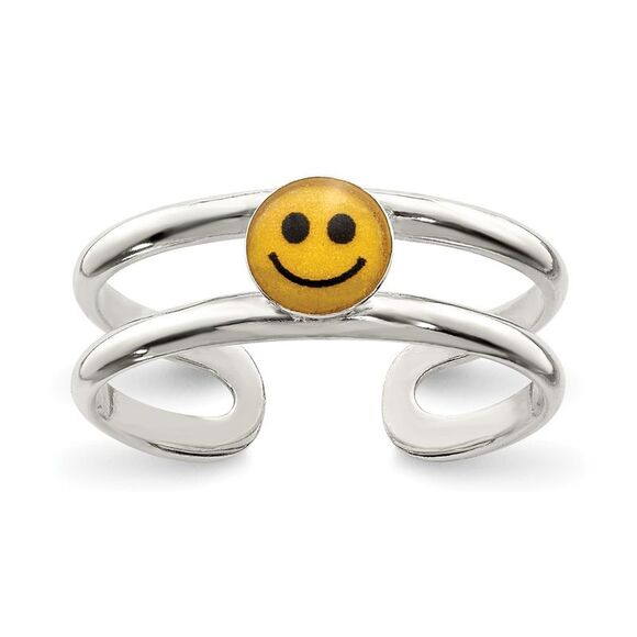 Black Bow Jewelry Co. | Jewelry | Yellow Black Enameled Smiley Face Toe ...